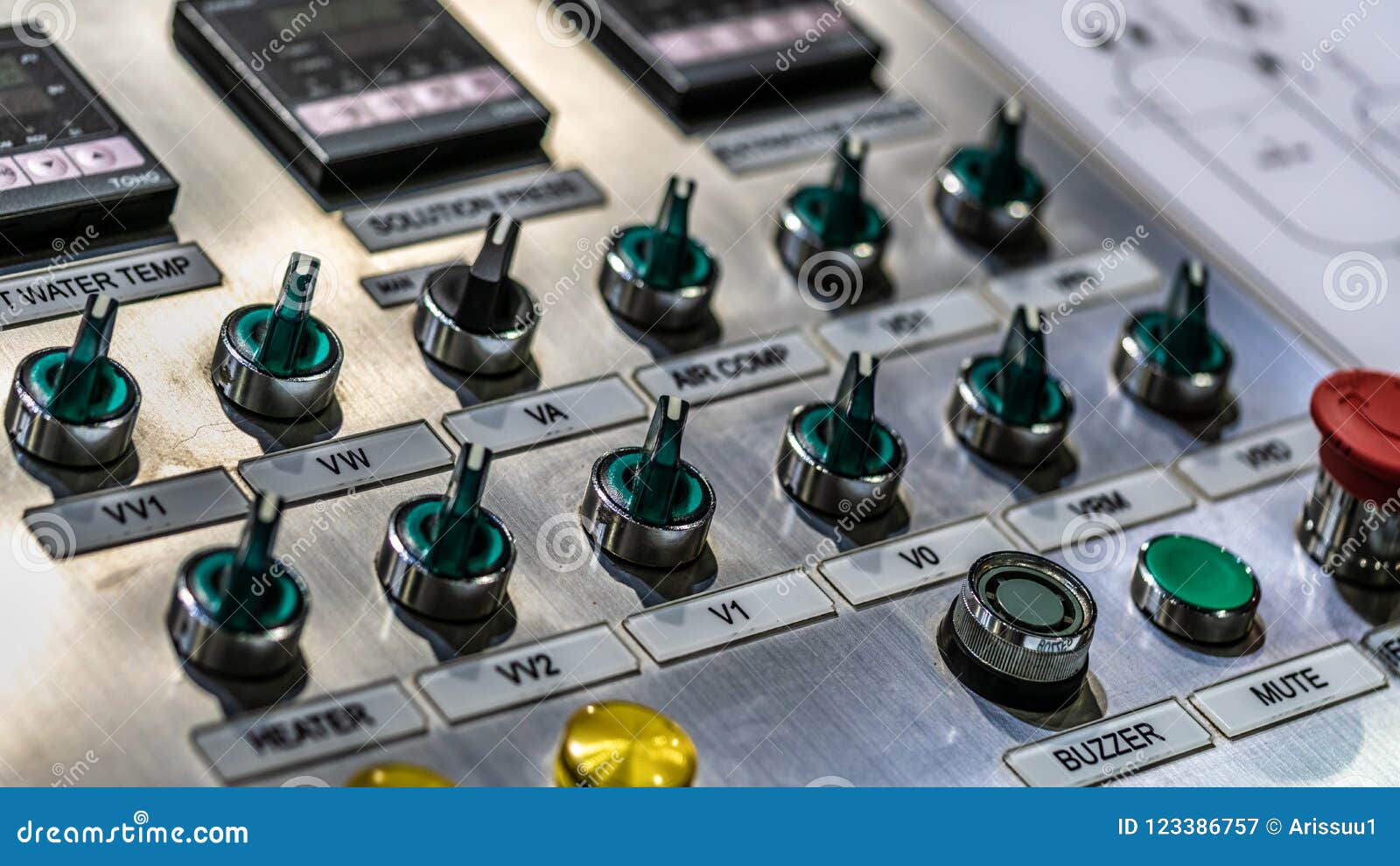 Sound Mixer Control Panel Buttons Stock Image - Image of music ...