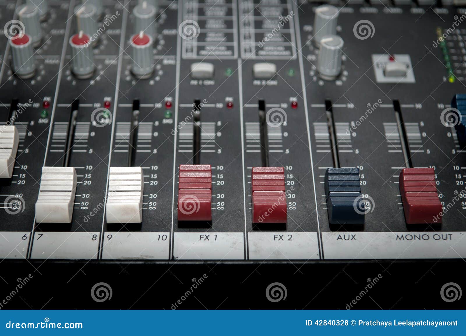 Sound mixer control panel stock photo. Image of channel - 42840328
