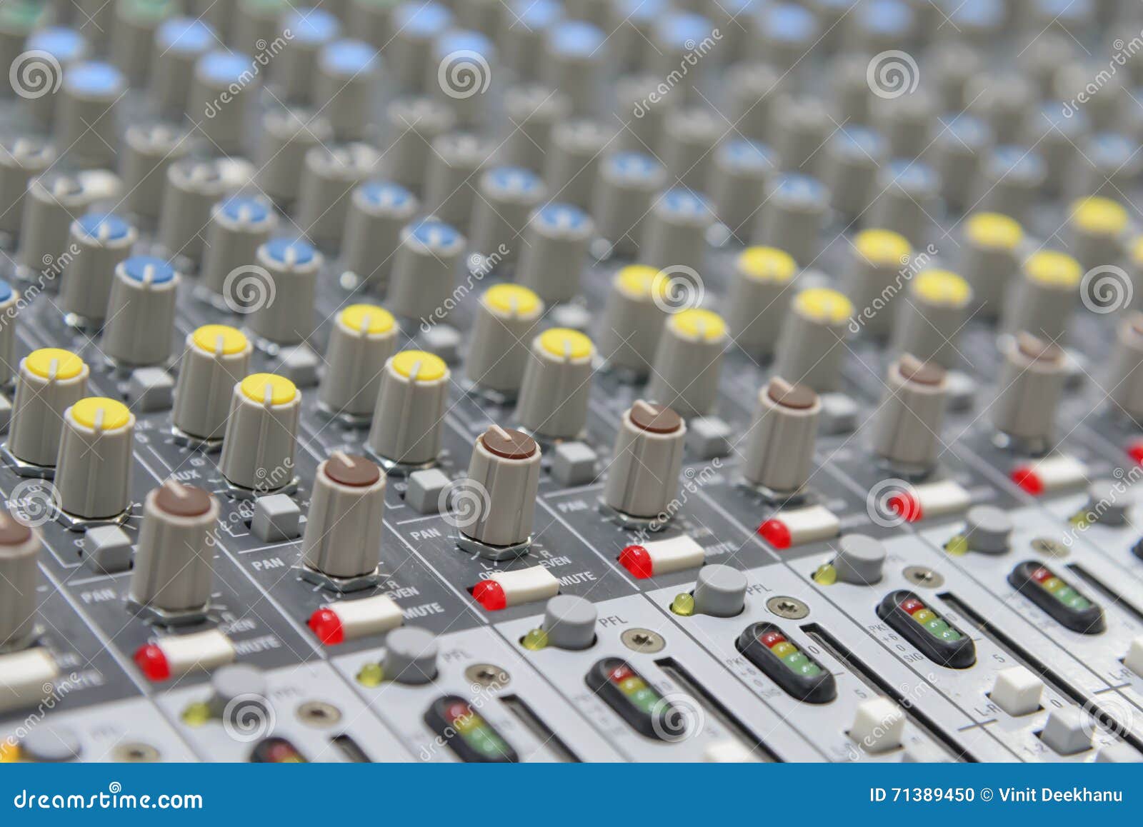 Sound mixer control panel stock illustration. Illustration of broadcast ...