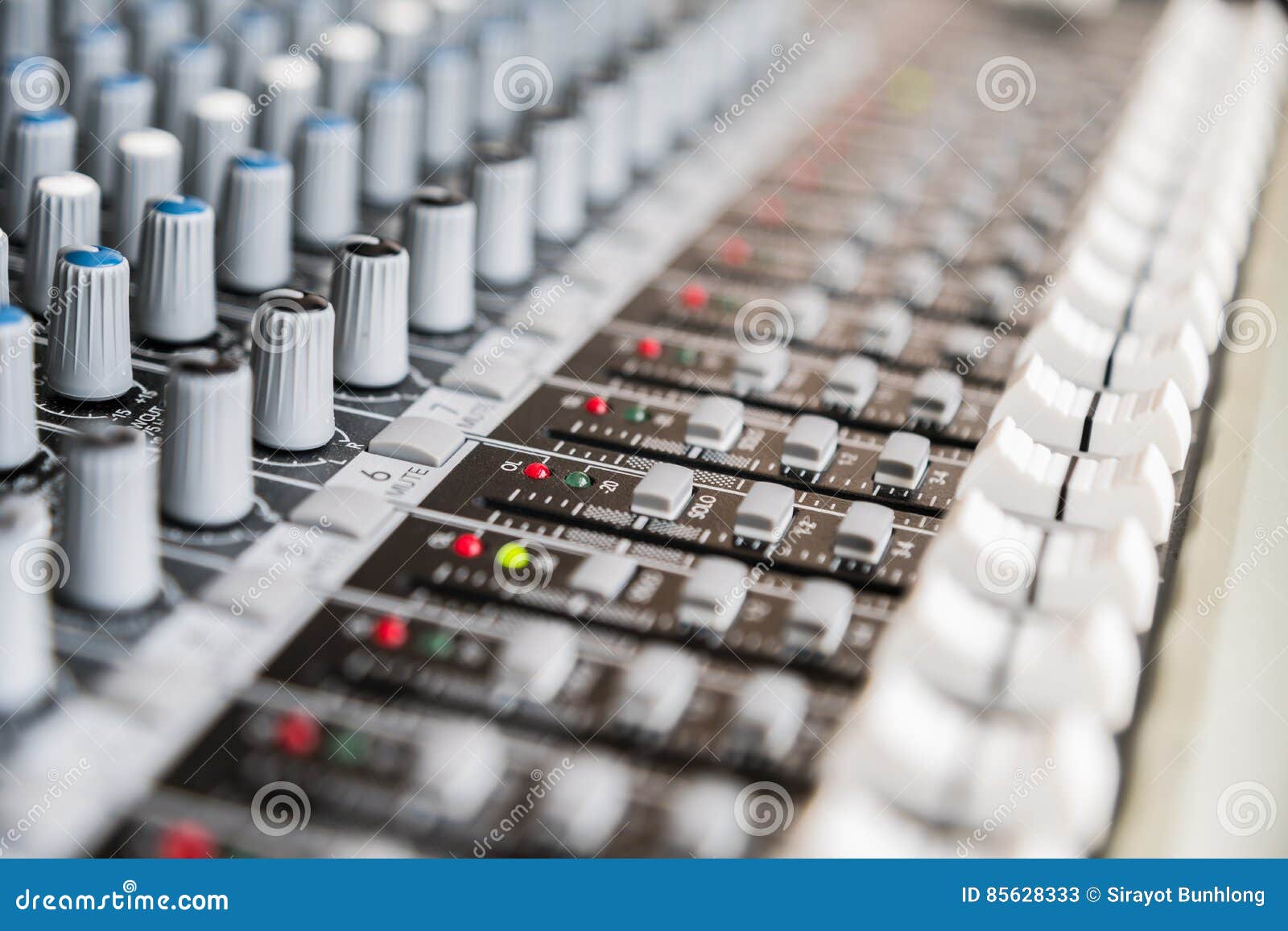 Sound Mixer Control Panel. Sound Controller Recording Studio Stock ...
