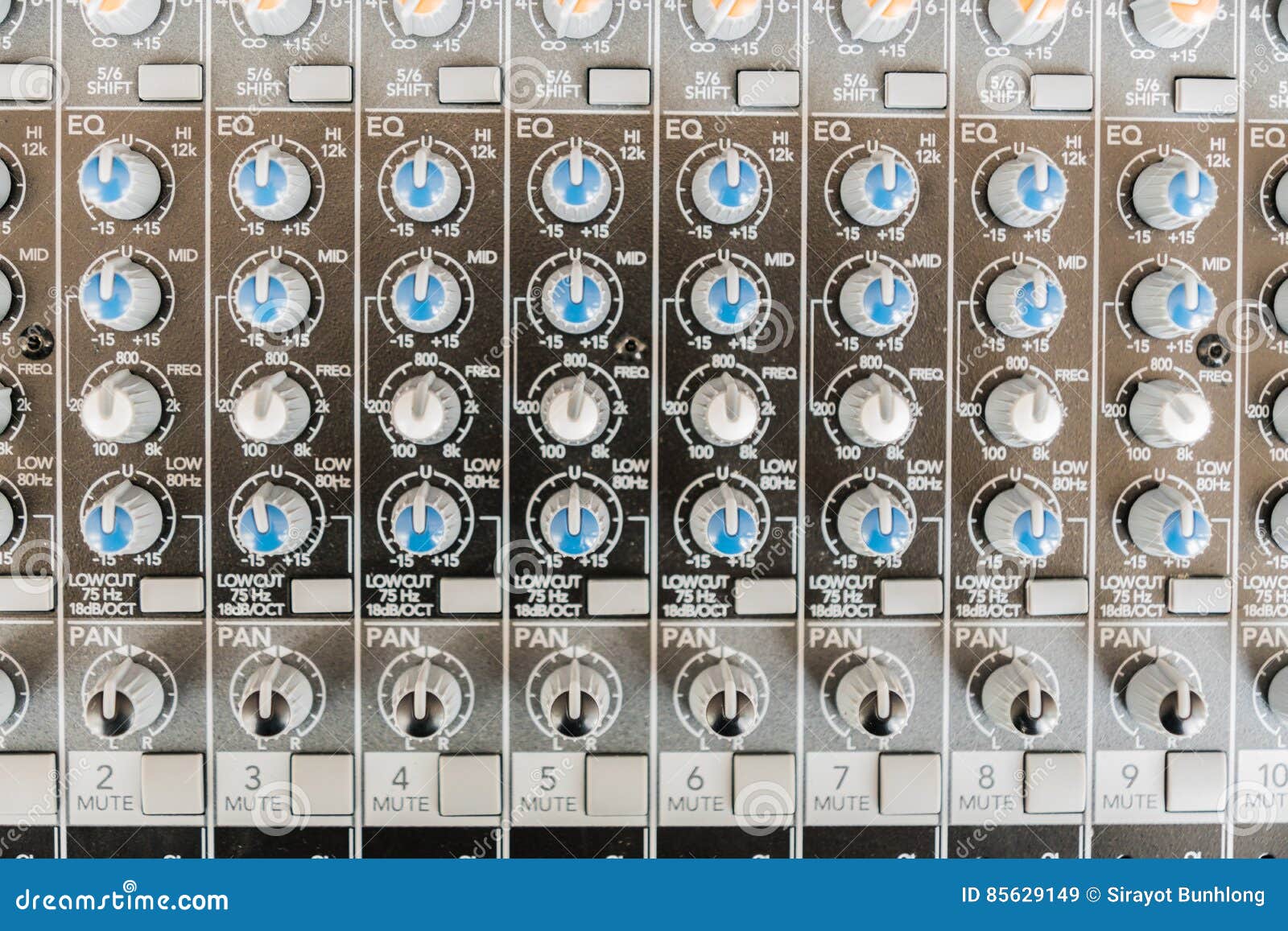 Sound Mixer Control Panel. Sound Controller Recording Studio Stock ...