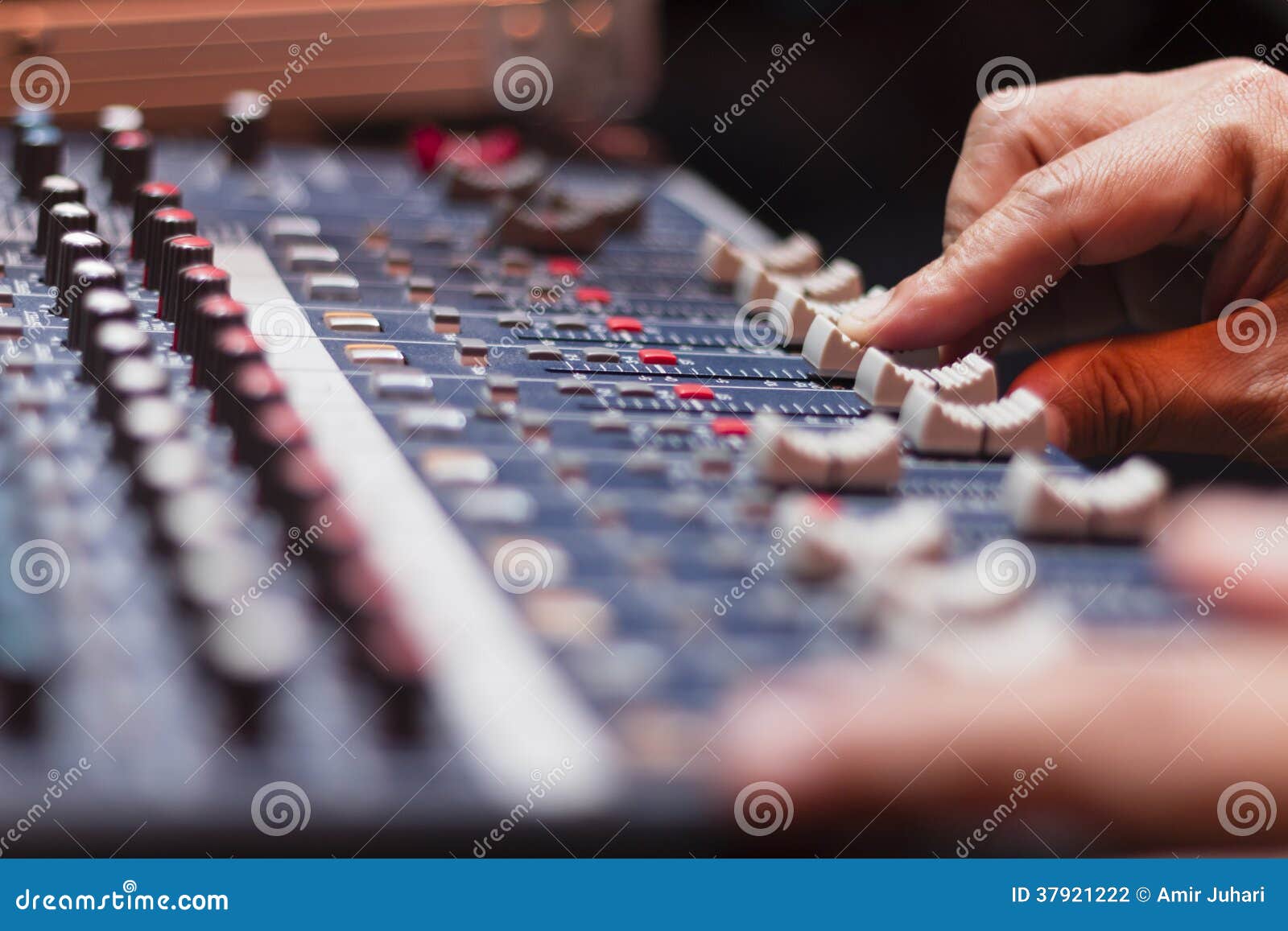Sound mixer stock photo. Image of mixer, yellow, hand - 37921222