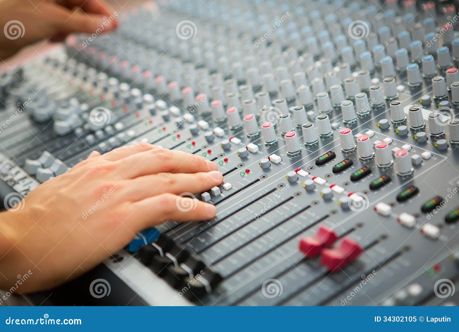 Sound mixer stock image. Image of popular, audio, level - 34302105
