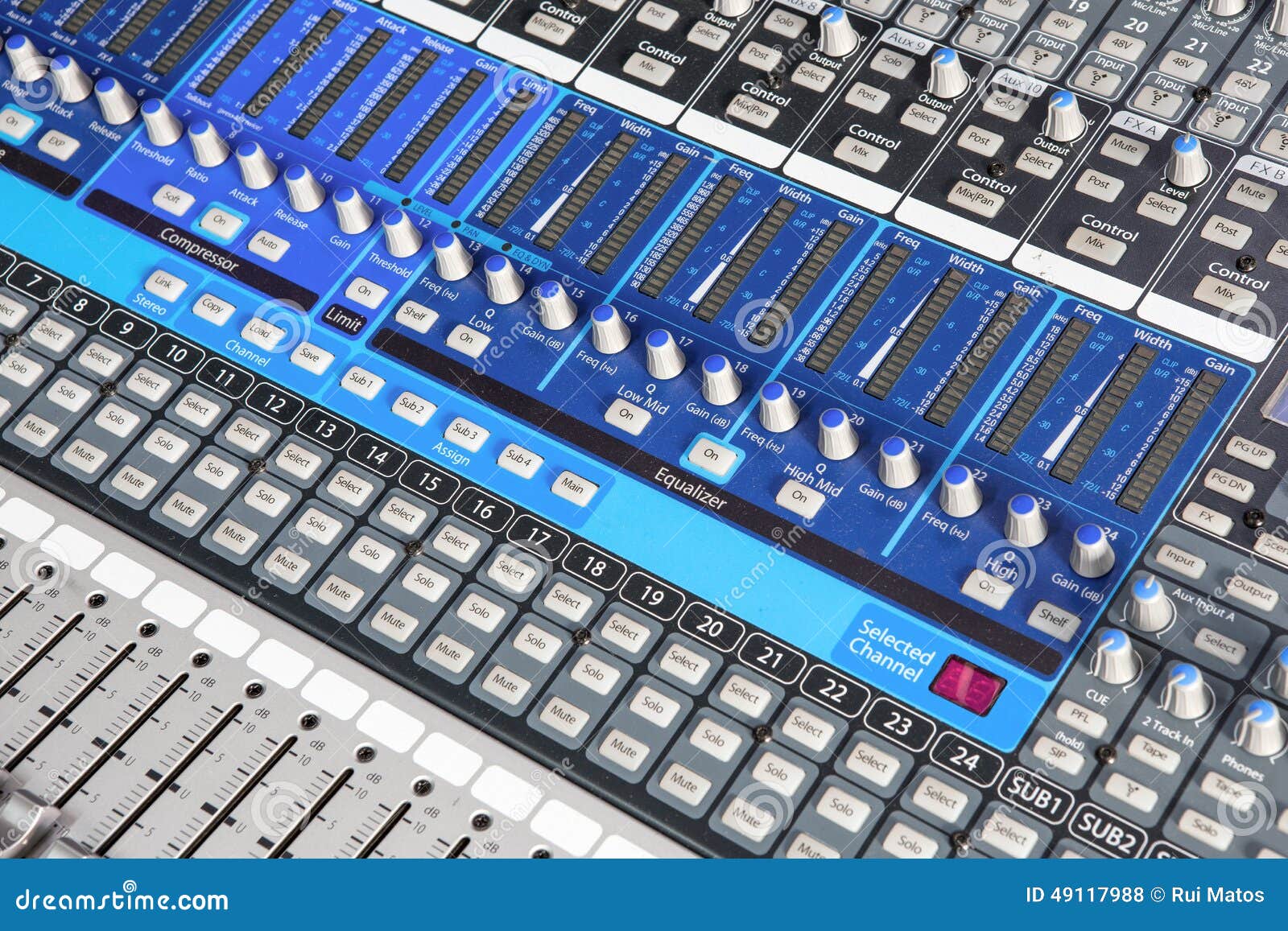 Sound mixer stock photo. Image of level, closeup, manual - 49117988