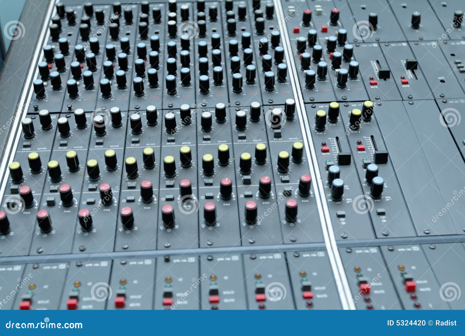 Sound mixer panel stock photo. Image of knob, amplifying - 5324420