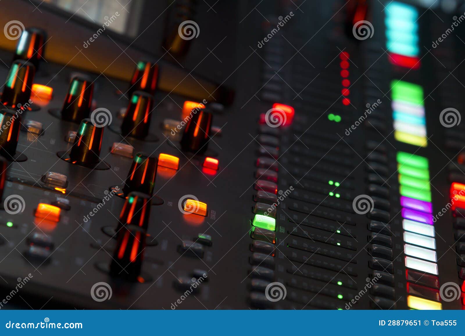 Sound Mixer Panel in Concert Stock Image - Image of broadcast ...
