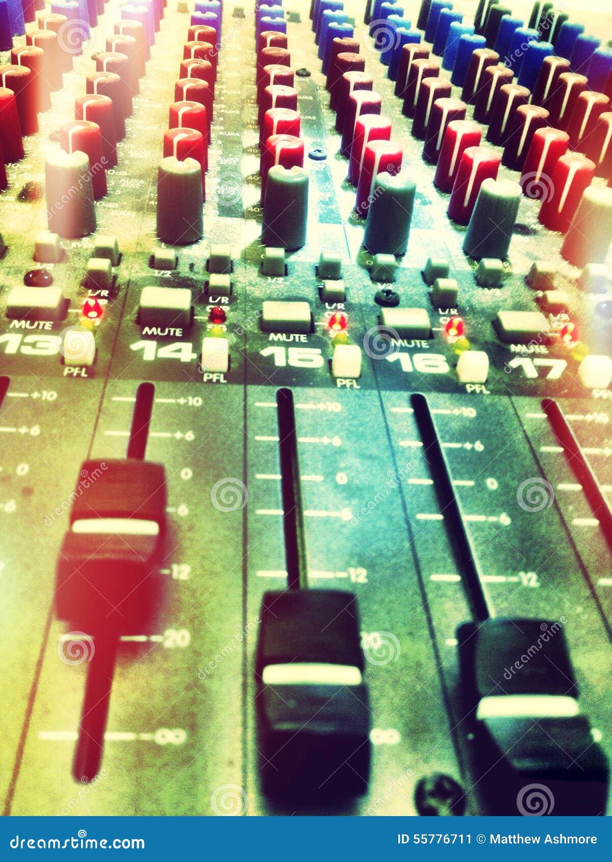 A sound mixing desk stock image. Image of dials, sound - 55776711