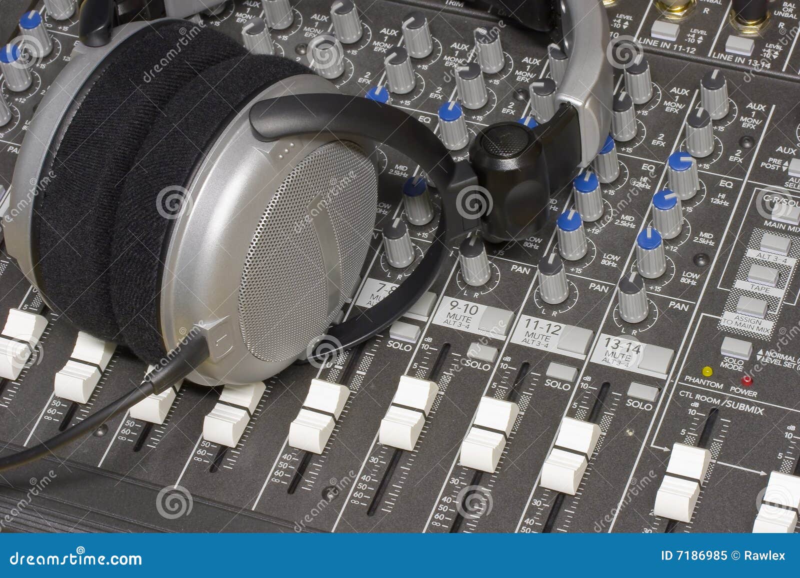 Sound mixing panel stock image. Image of mixer, bass, level - 7186985