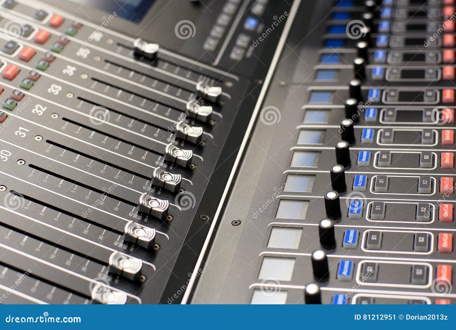 Music Console Illuminated By The Sun, Shades Of Yellow, Equipment ...