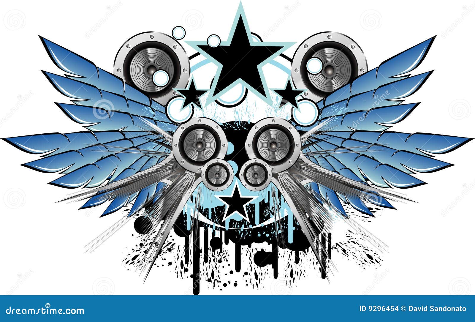 Sound and music frame. stock vector. Illustration of grunge - 9296454