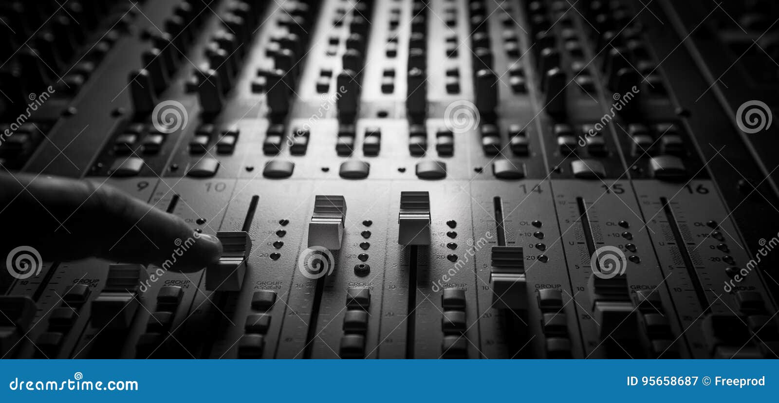 Sound Music Mixer Control Panel Stock Image - Image of mixer, equipment ...