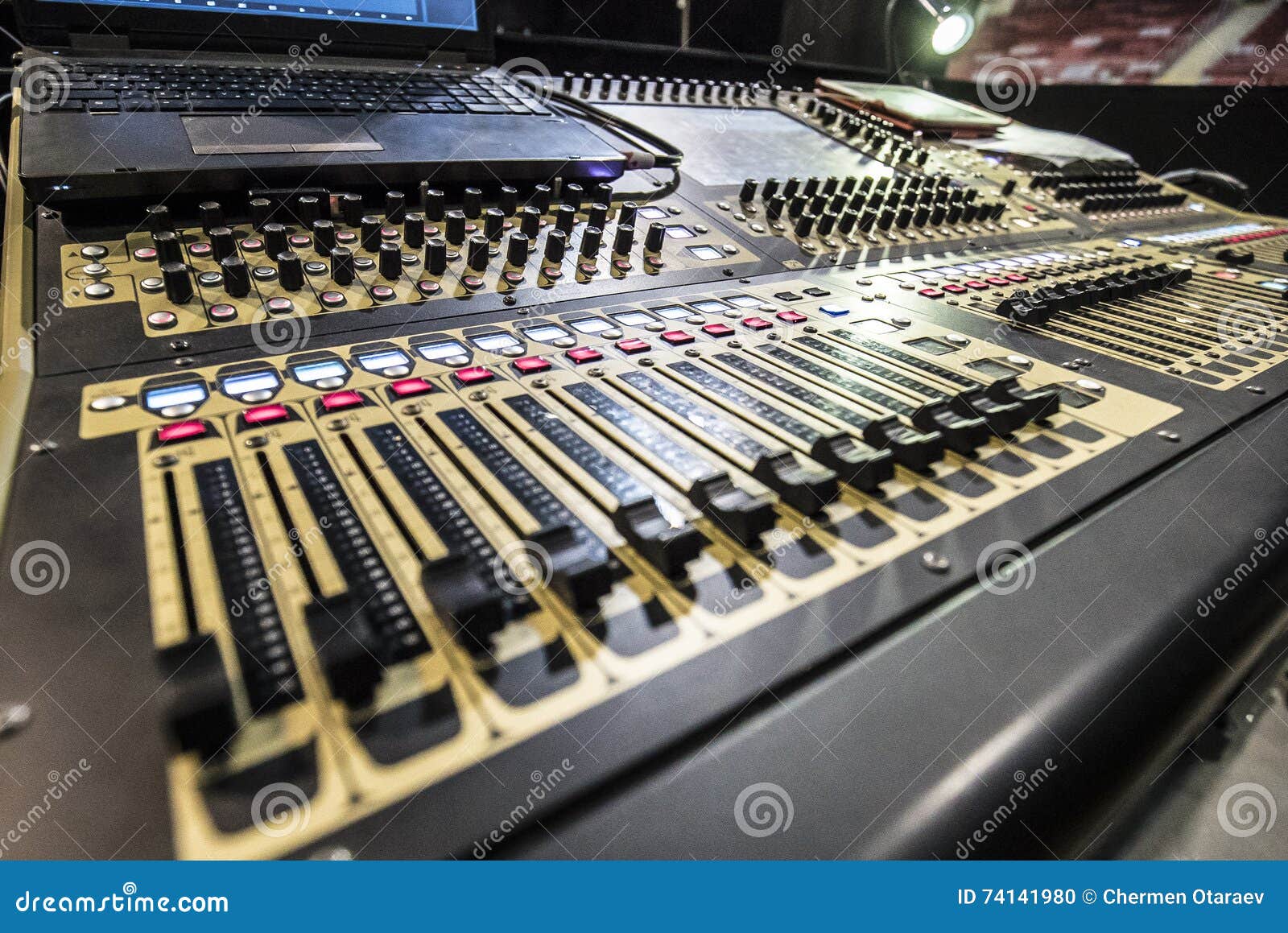 Sound Music Mixer Control Panel Stock Photo - Image of digital ...