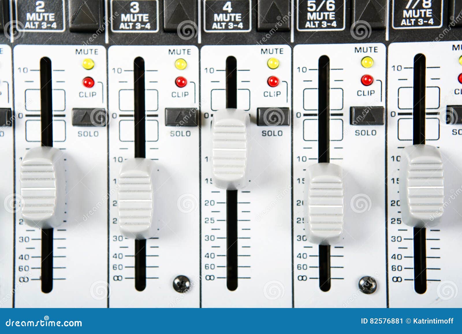 Sound Music Mixer Control Panel. Stock Image - Image of audio, mixer ...