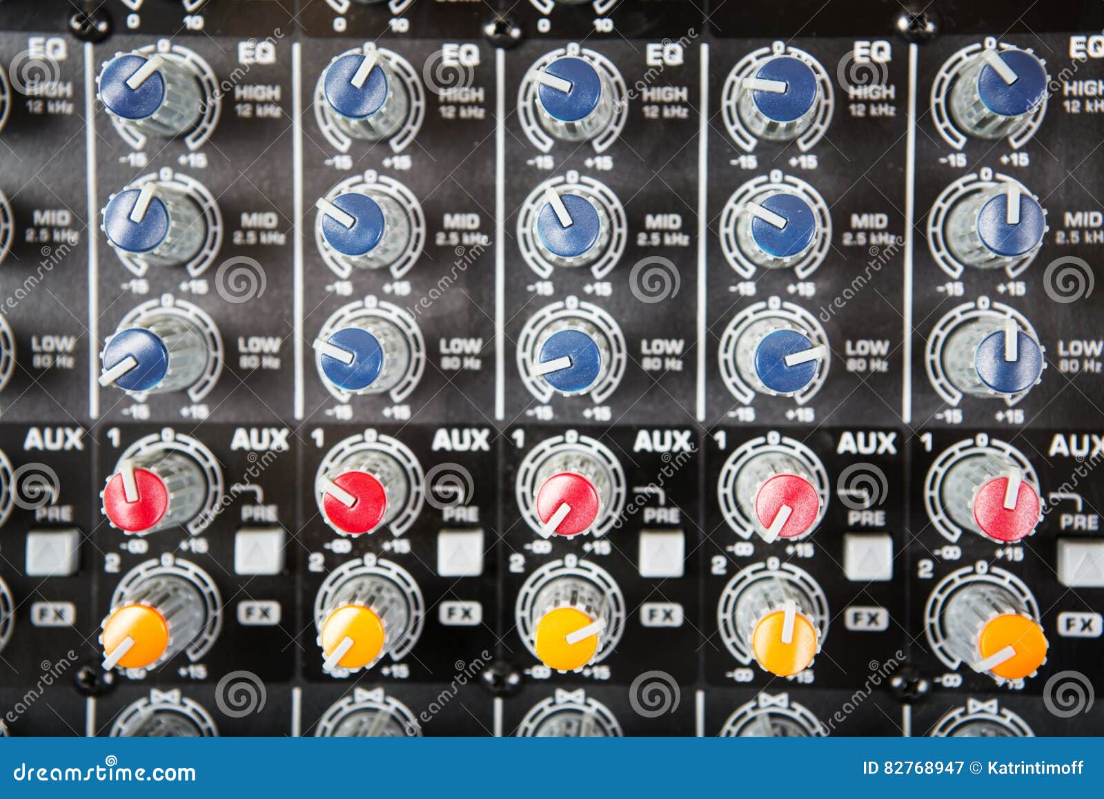 Sound Music Mixer Control Panel. Stock Image - Image of equipment ...
