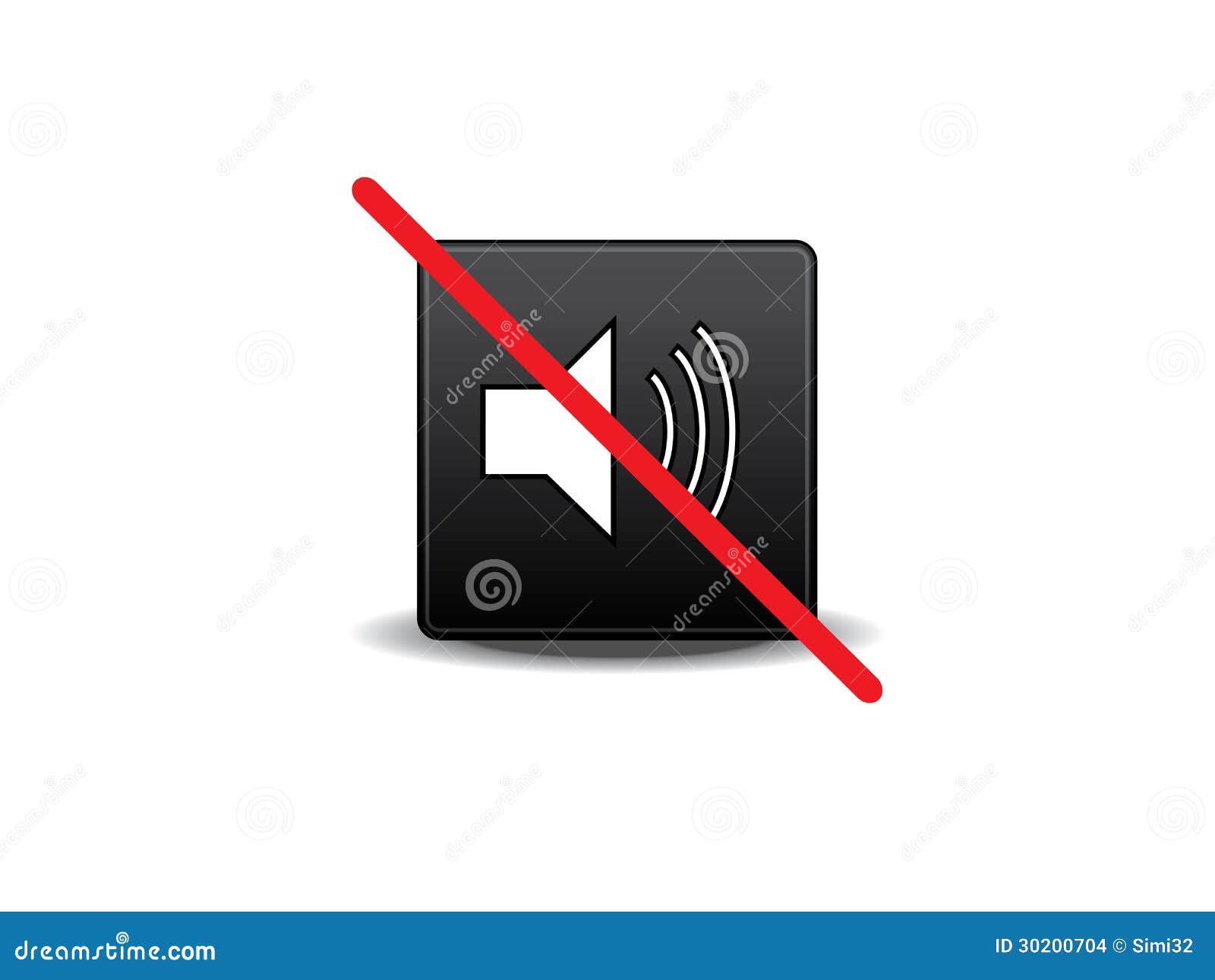 Mute sound icon stock illustration. Illustration of speaker - 30200704