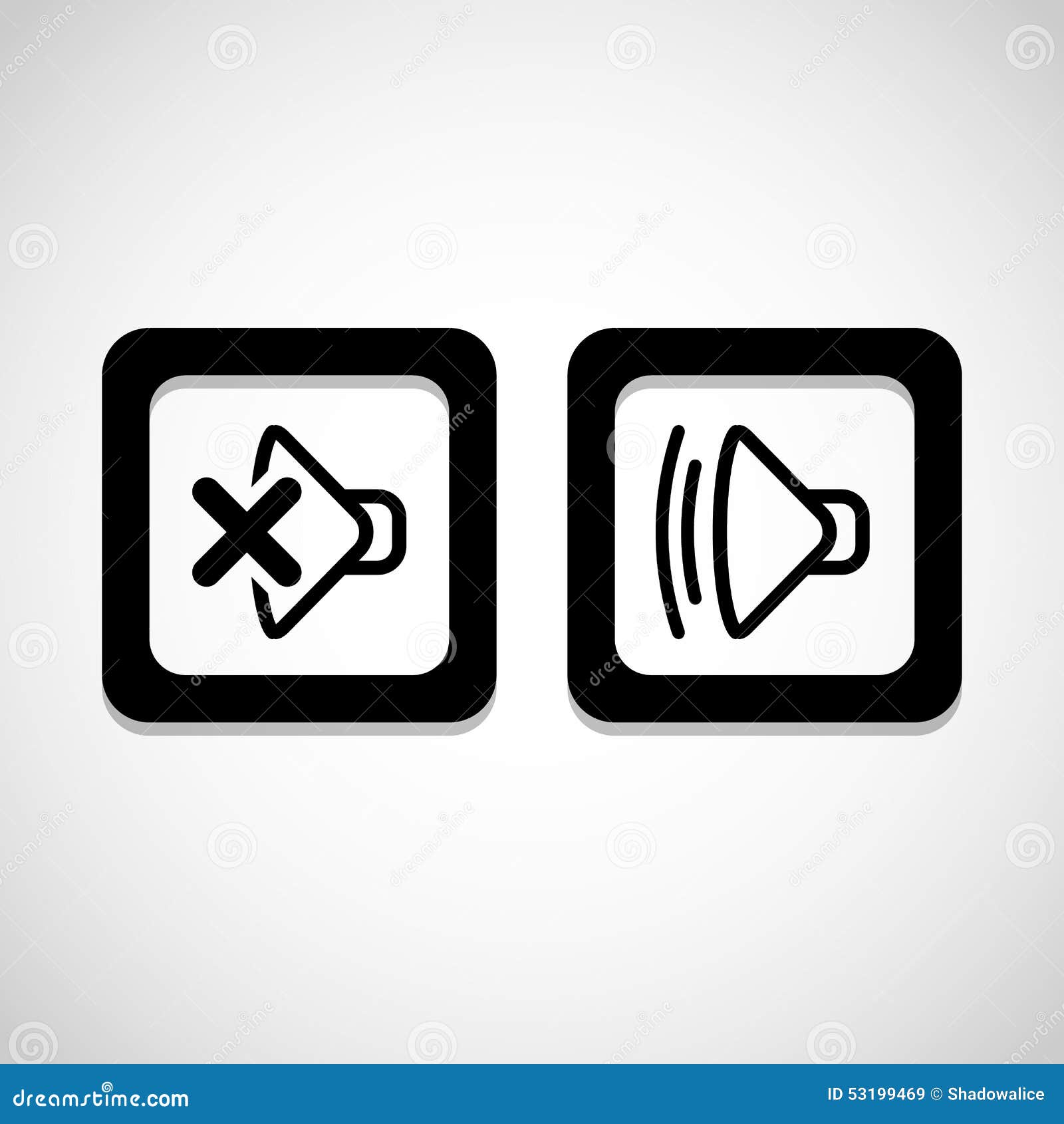 Sound and No Sound Icons Set Great for Any Use. Vector EPS10. Stock ...