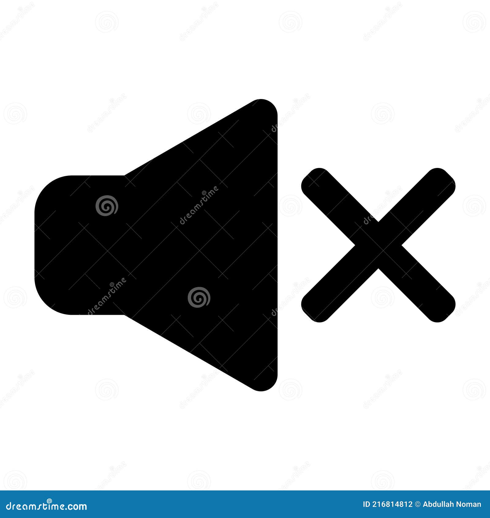 Sound off icon design stock vector. Illustration of loudspeaker - 216814812