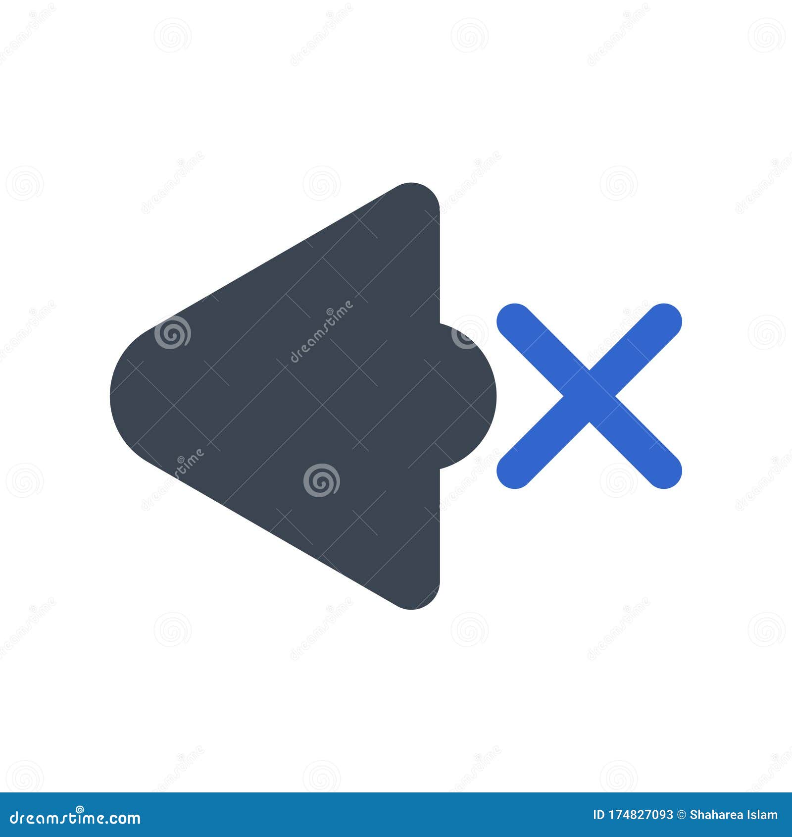 Sound off Icon stock vector. Illustration of icon, symbol - 174827093