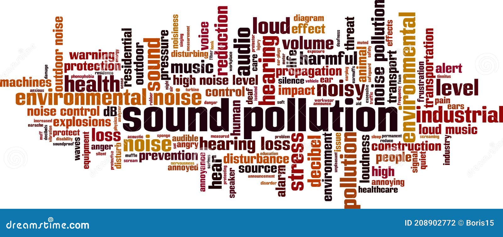 Sound pollution word cloud stock vector. Illustration of outdoor ...