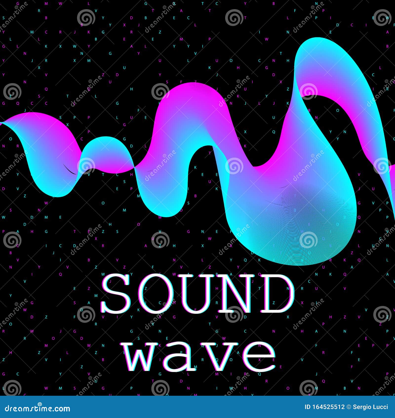 Sound Poster. Dynamic Fluid Shape. Music Waves. Stock Vector ...
