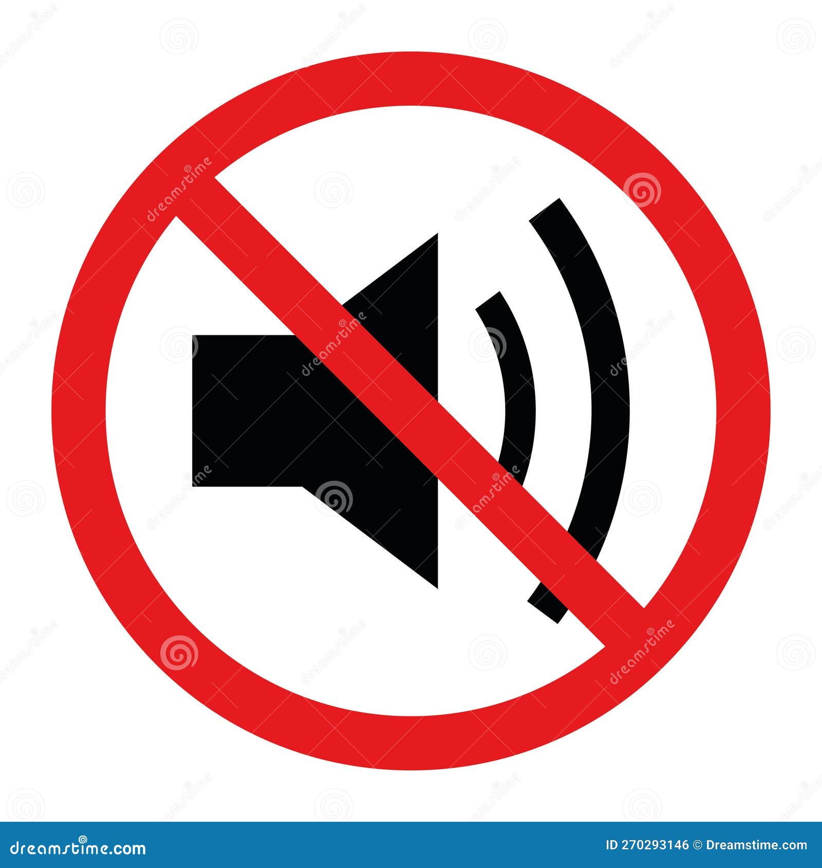 Sound Prohibition Symbol Vector Illustration. Stock Illustration ...