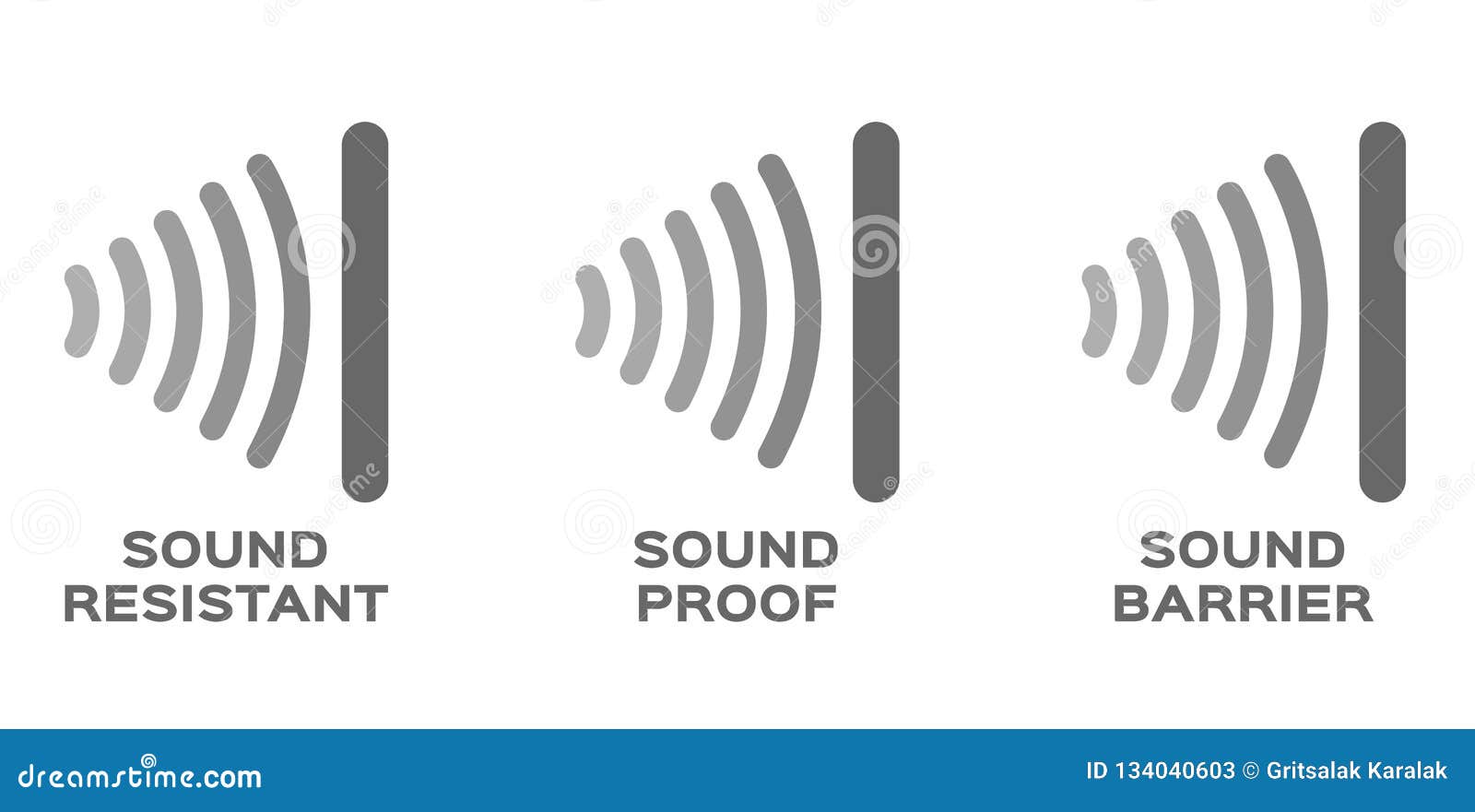 Sound Proof , Resistant , Barrier Vector / Icon Stock Vector ...