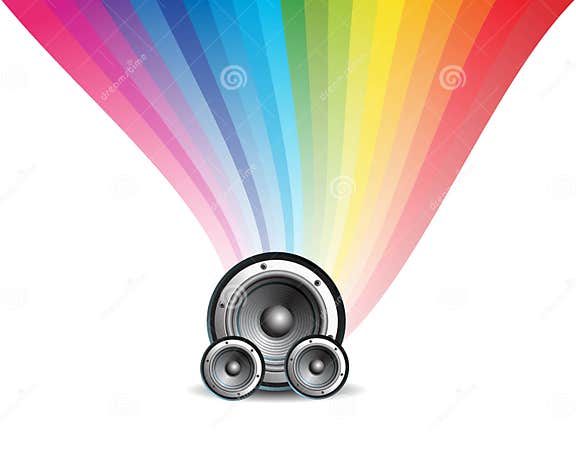 Sound of rainbow stock vector. Illustration of colorful - 13336823
