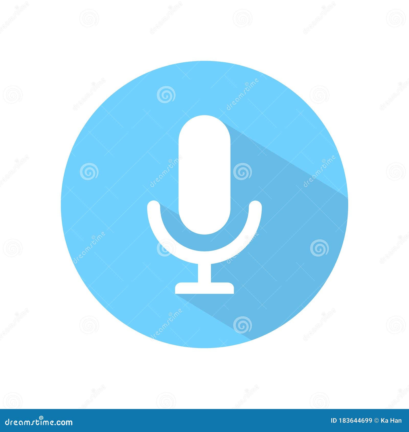 Sound Recorder Icon Vector. Microphone Button Image Stock Vector ...