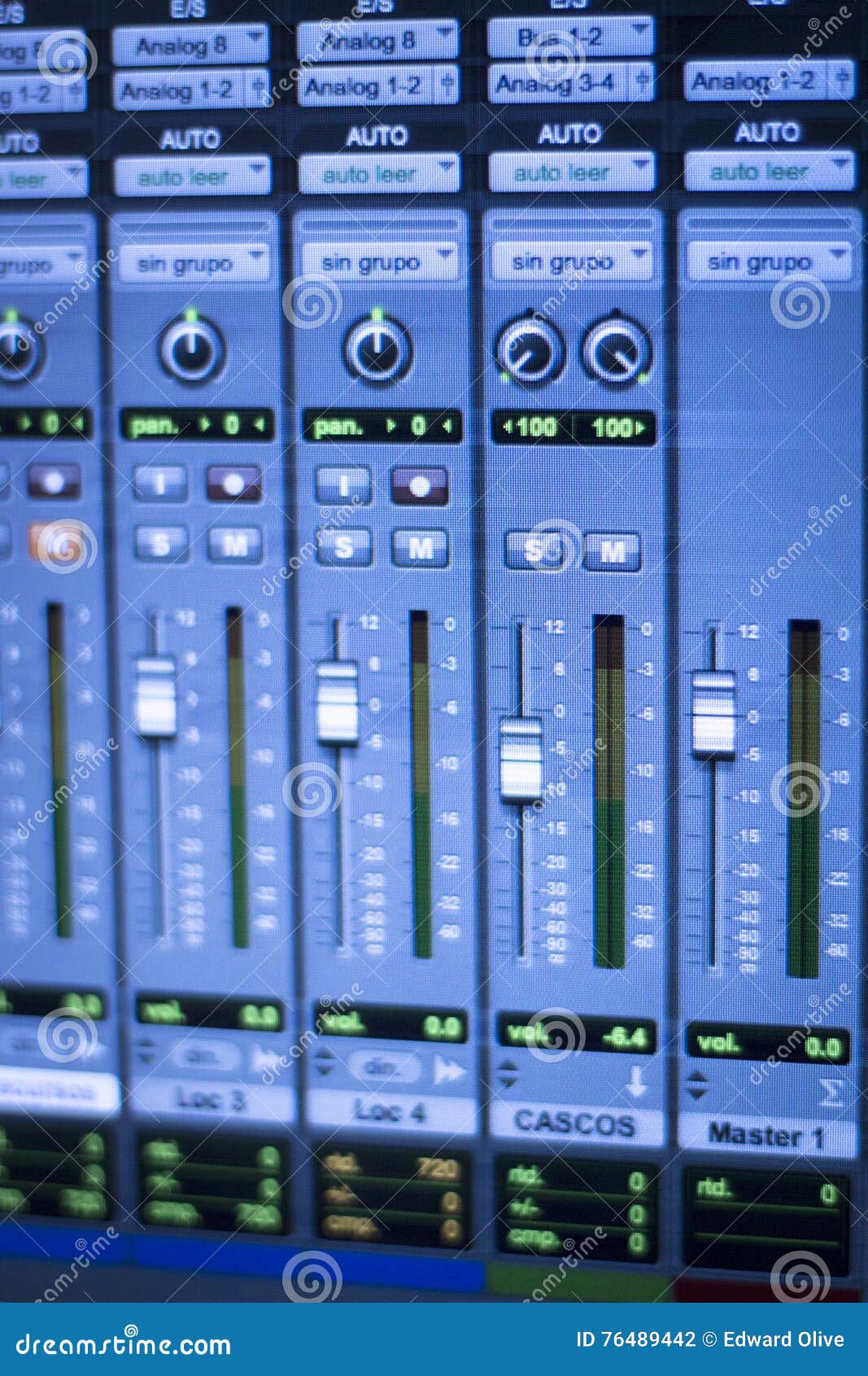 Sound Recording Audio Studio Stock Photo - Image of control ...