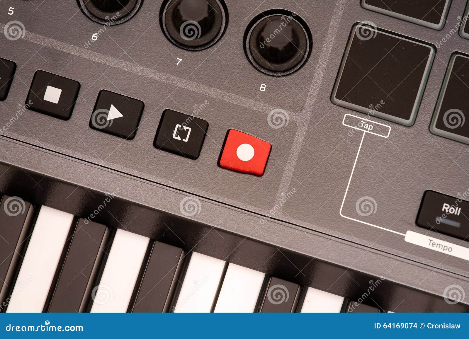 Sound recording button. stock photo. Image of electric - 64169074