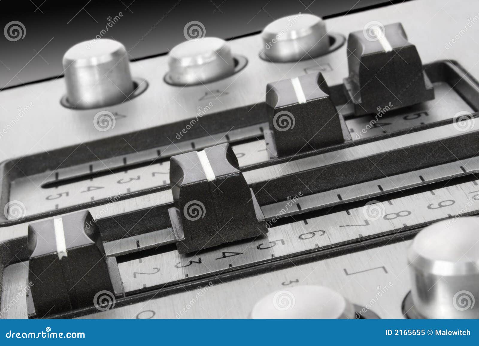 Sound Regulators&buttons-1 Stock Image - Image of gauge, player: 2165655