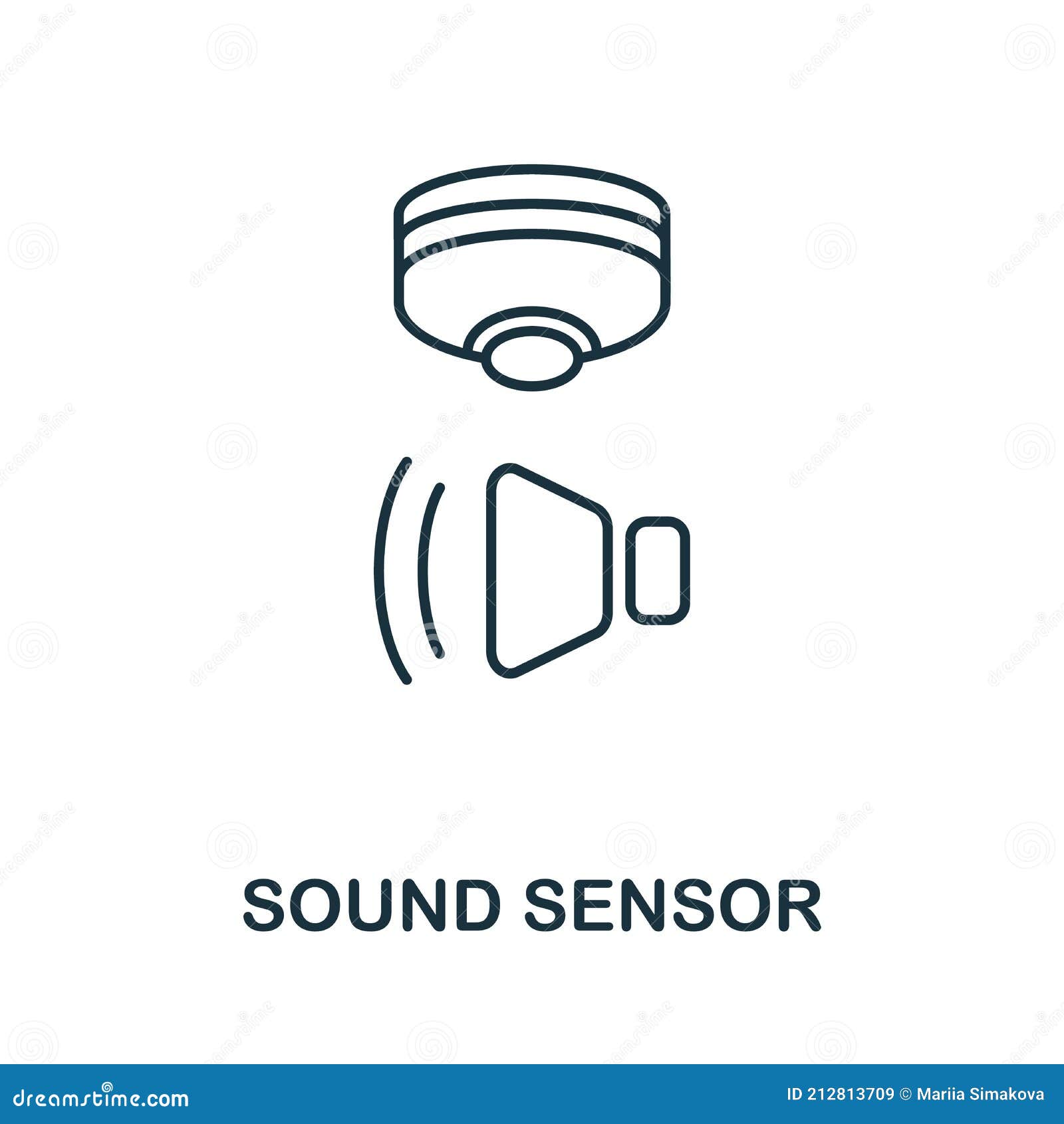 Sound Sensor Icon. Simple Element from Sensors Icons Collection Stock ...