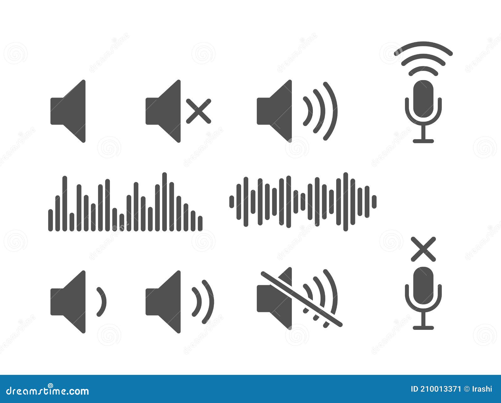 Sound simbol icon stock vector. Illustration of noise - 210013371