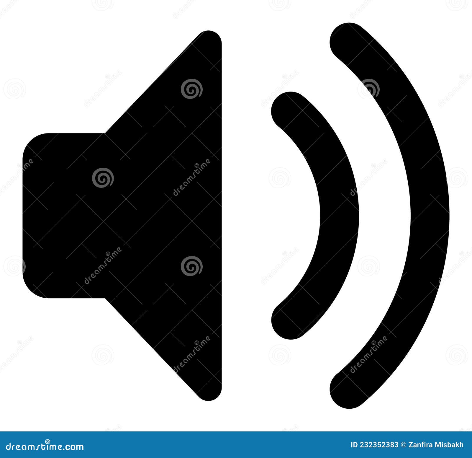 Sound Source Vector Icon Illustration Stock Vector - Illustration of ...