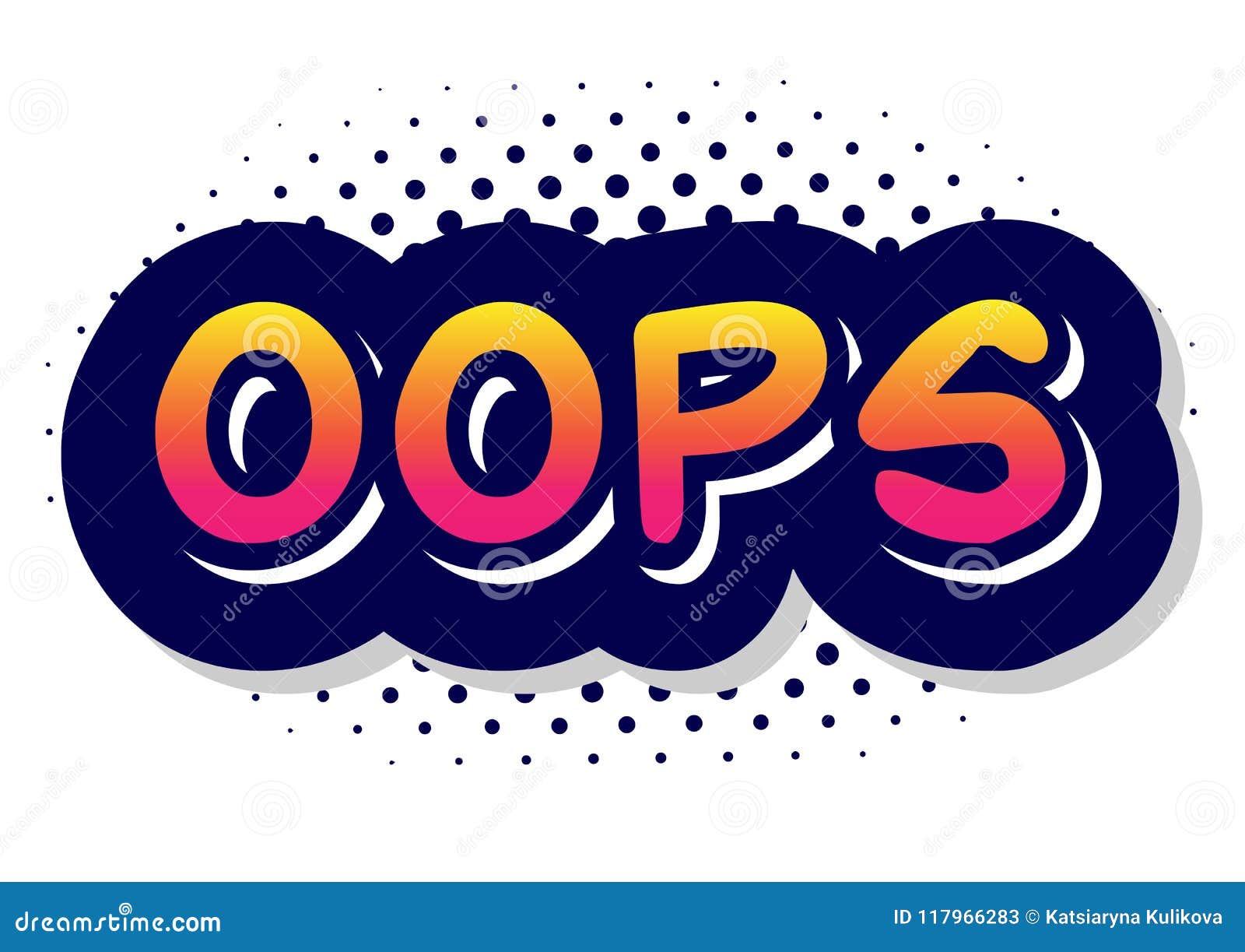 Oops bubble cartoon stock vector. Illustration of element - 117966283