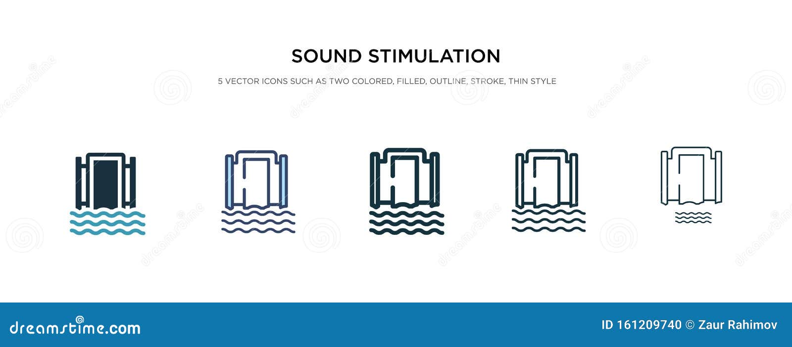 Sound Stimulation Icon in Different Style Vector Illustration. Two ...