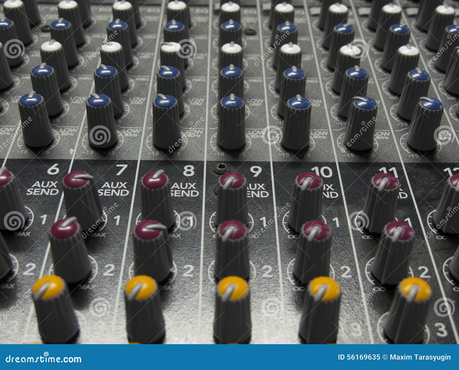 Sound Studio Adjusting Record Equipment Stock Image - Image of ...