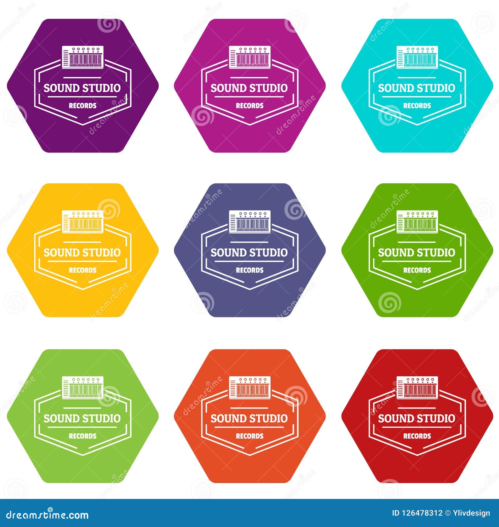 Sound Studio Icons Set 9 Vector Stock Vector - Illustration of ...