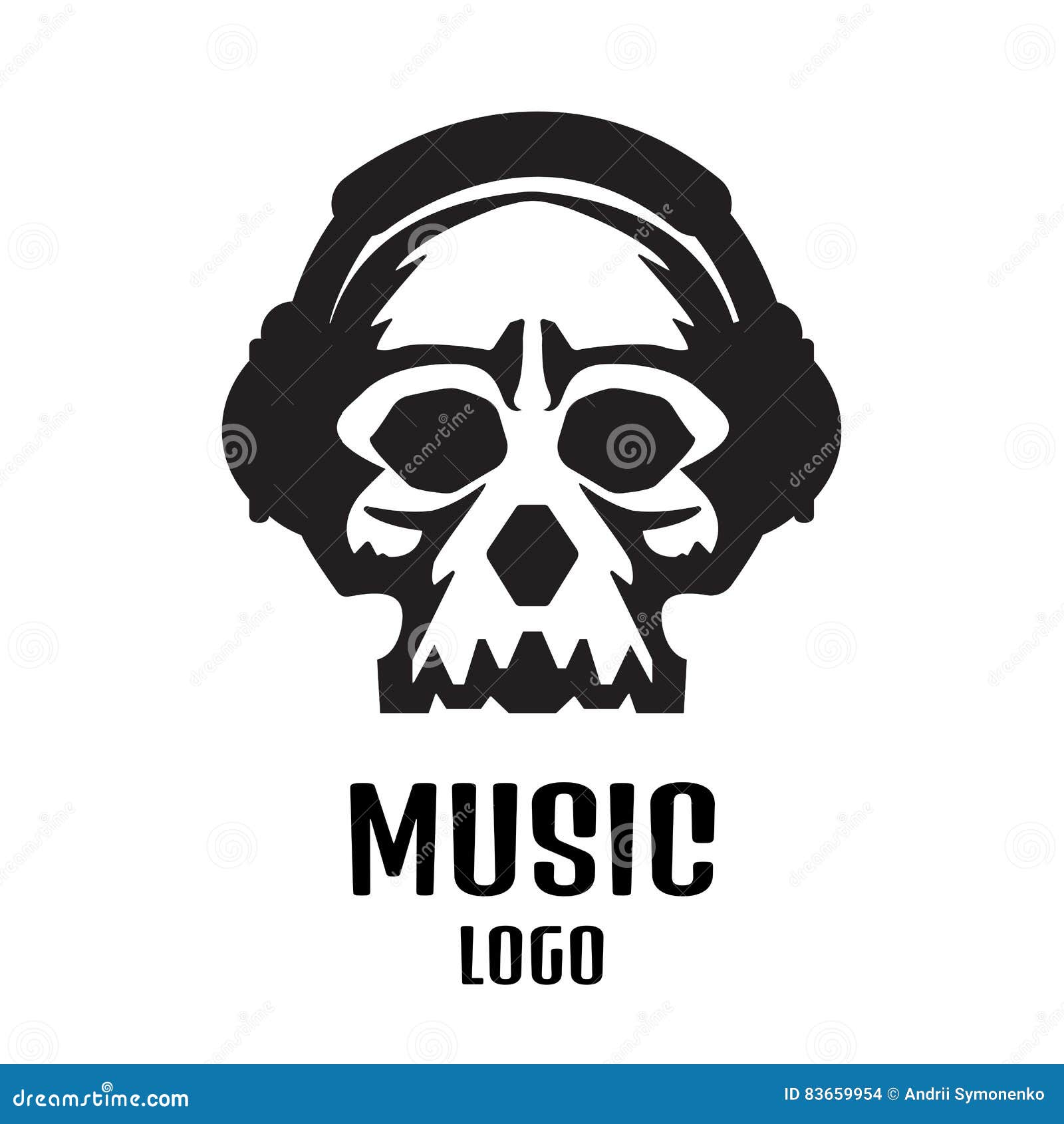 Sound Studio Logo. Music Skull Logo Stock Vector - Illustration of club ...