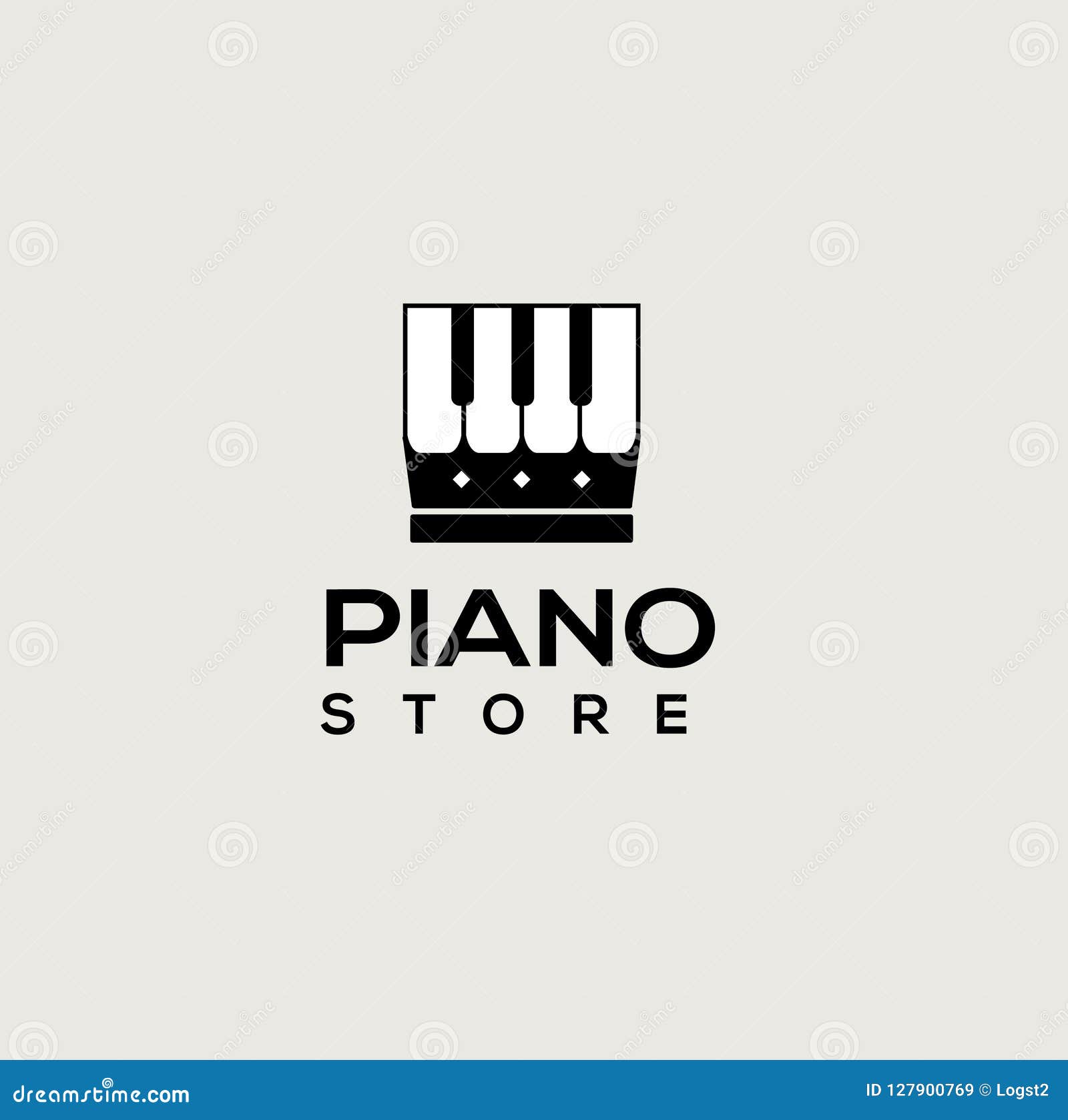 Sound Studio Vector Logo. Piano Store Logo Stock Vector - Illustration ...
