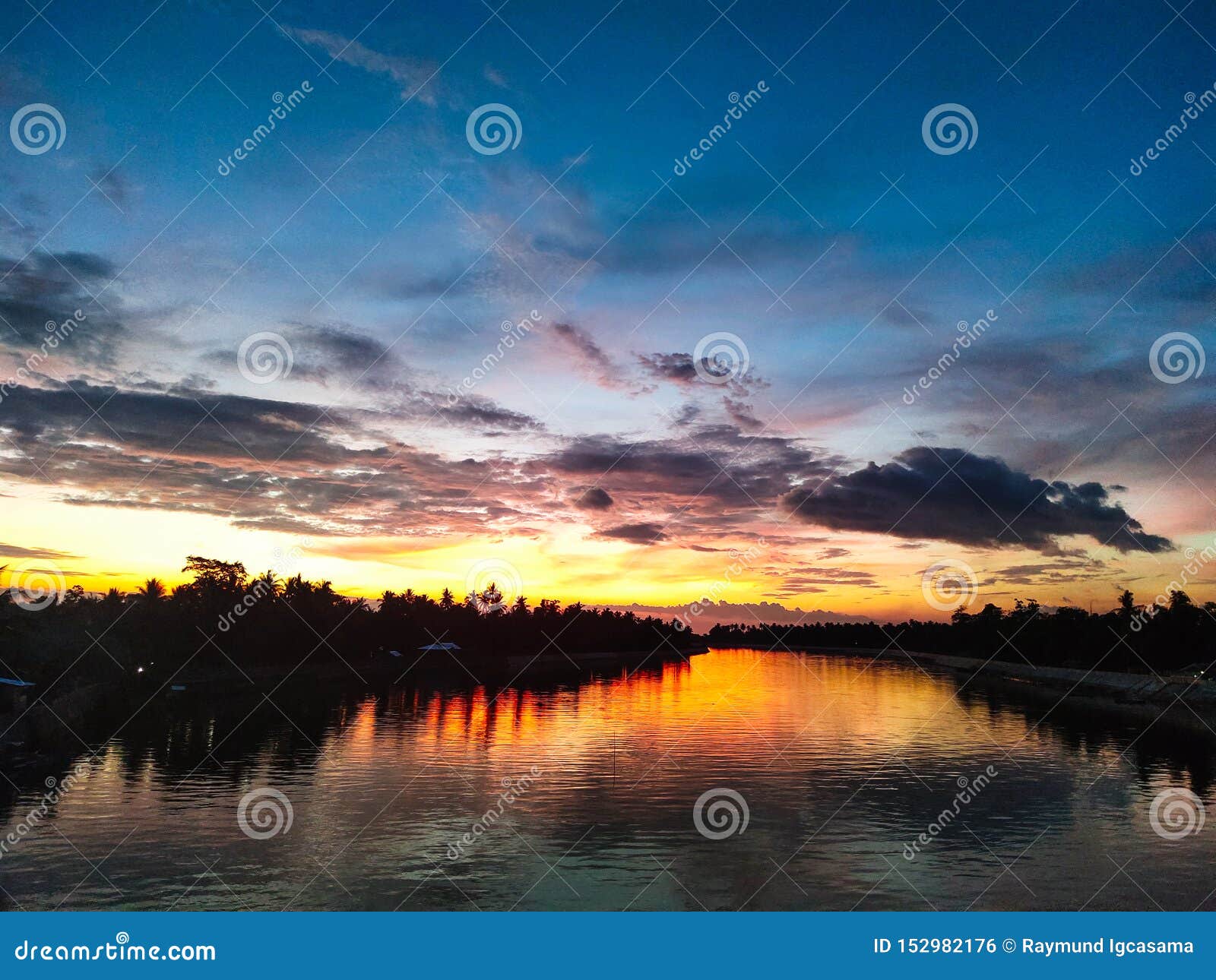 The sound of sunset stock photo. Image of reflection - 152982176
