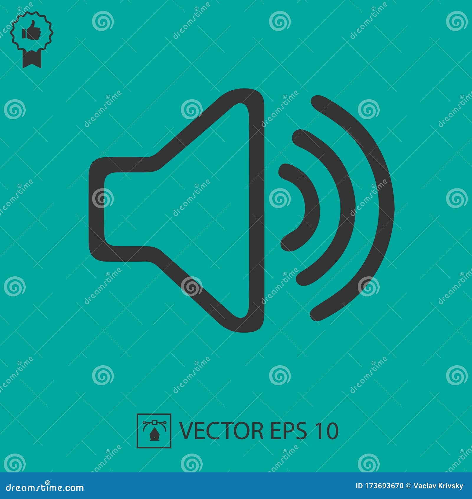Sound Symbol Vector Icon Eps 10 Stock Vector - Illustration of design ...