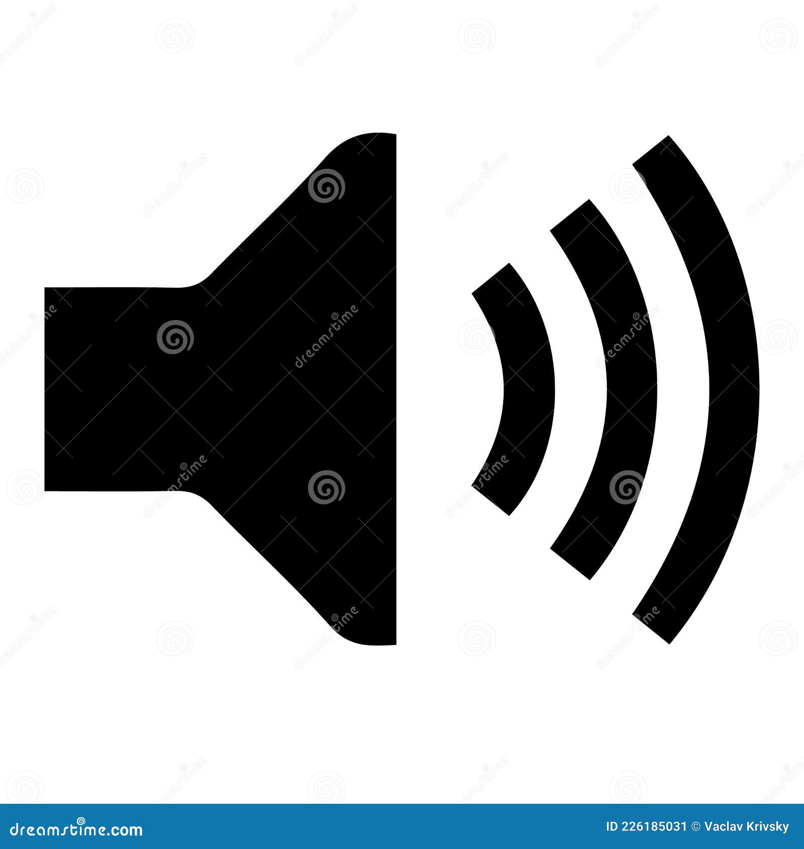 Sound Symbol Vector Icon Eps 10 Stock Vector - Illustration of loud ...