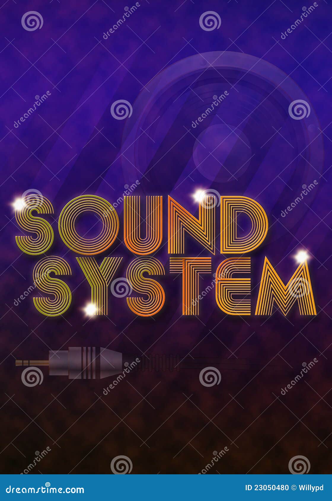 Sound system stock illustration. Illustration of loudspeaker - 23050480
