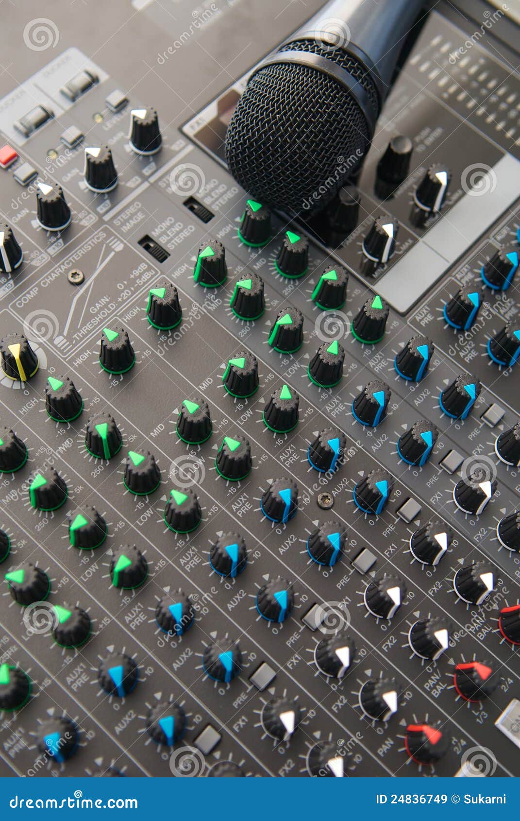 Sound system stock image. Image of sound, equalizer, controller - 24836749