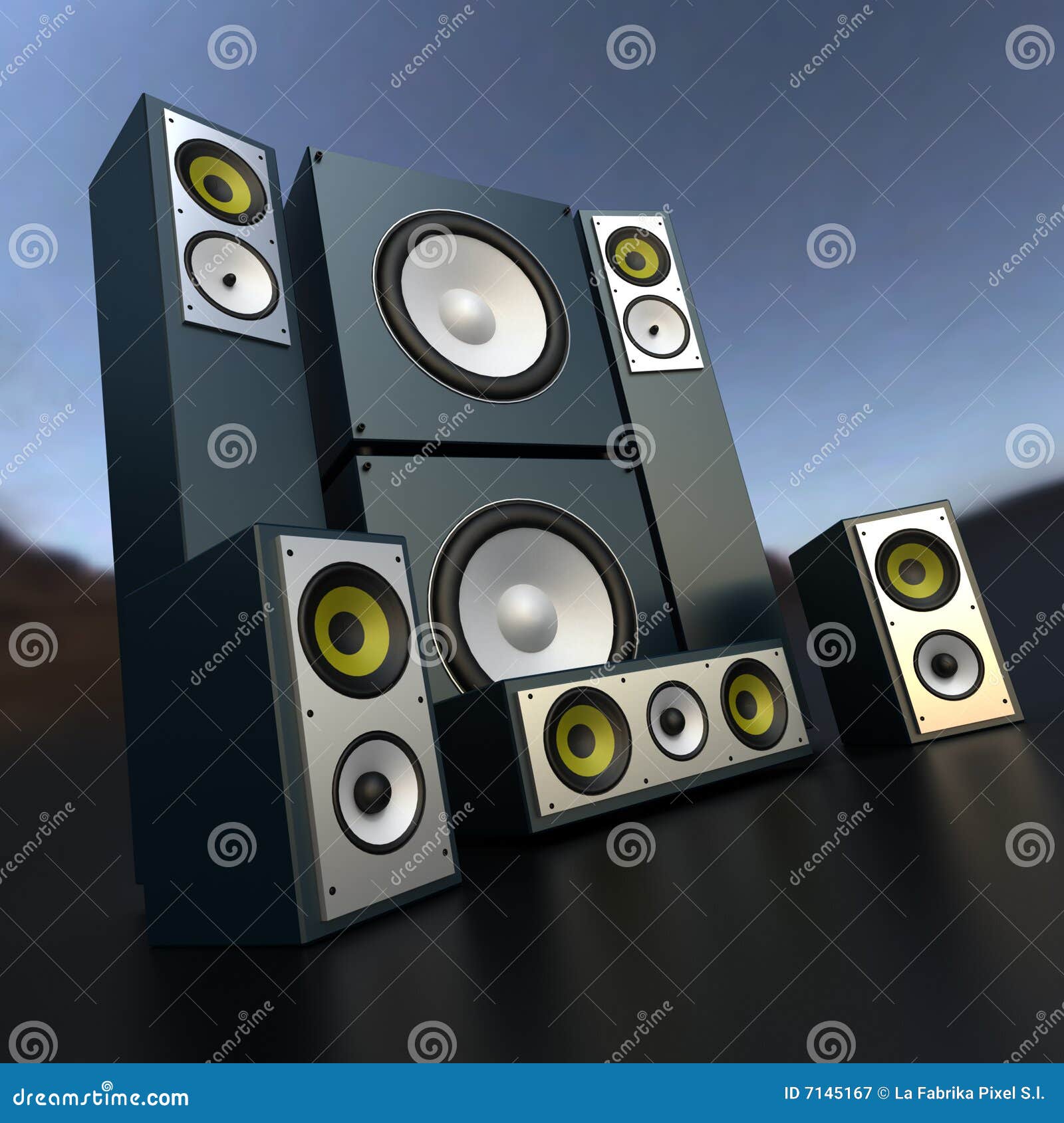 Sound system stock image. Image of audio, system, night - 7145167