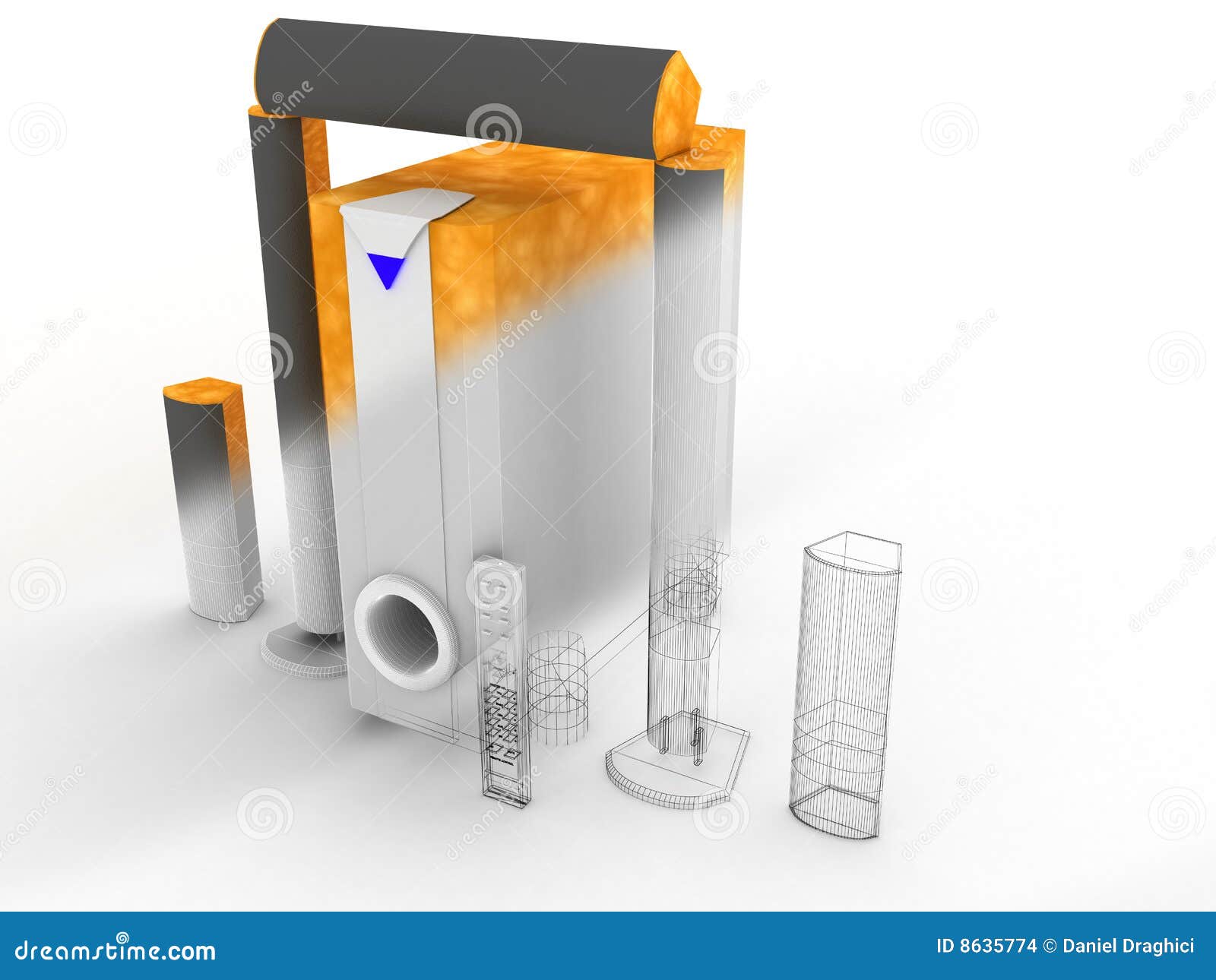 Sound System Poster Template Vector Illustration | CartoonDealer.com ...