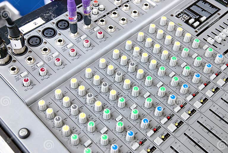 Sound System Console stock photo. Image of music, audio - 13941312
