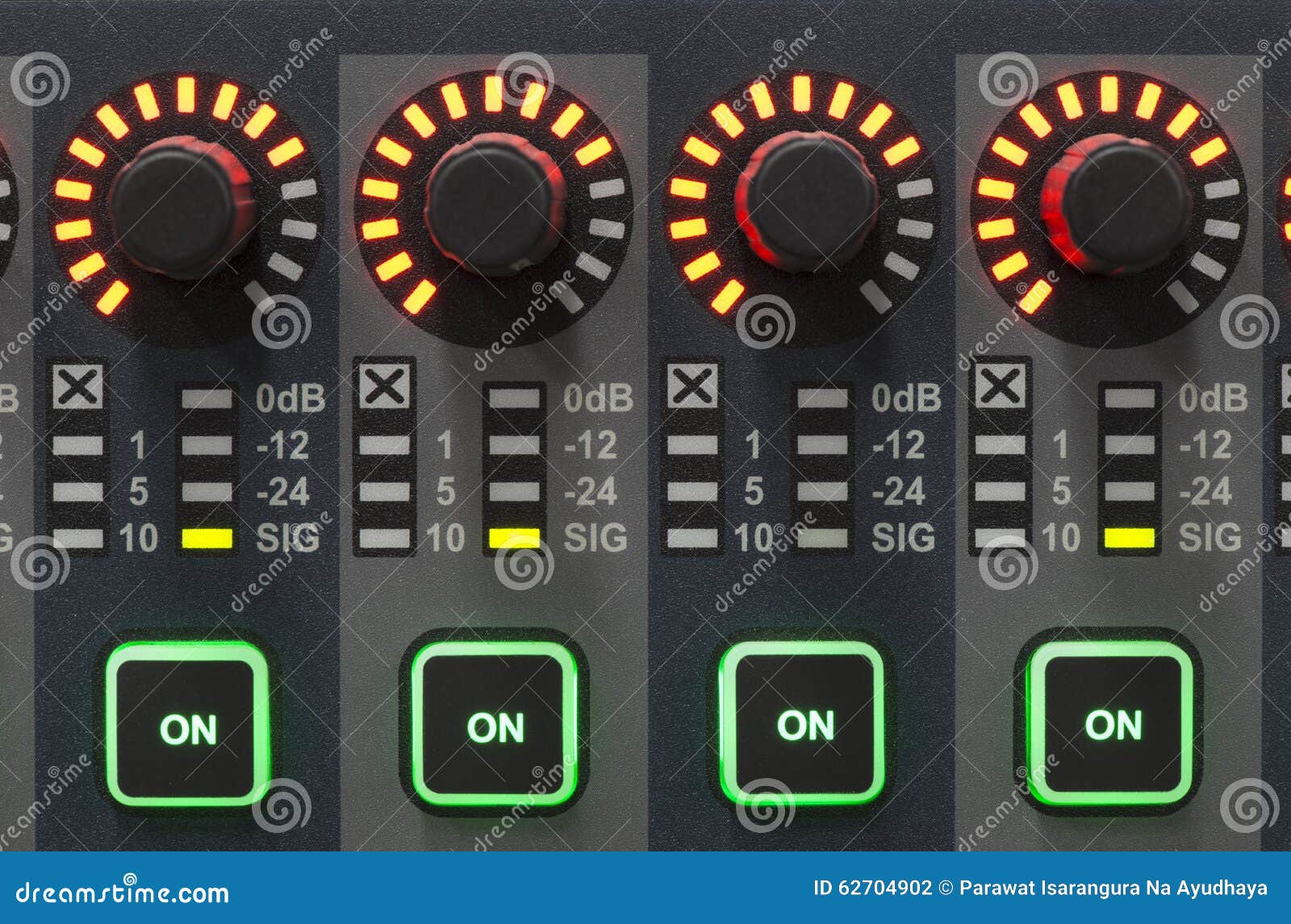 Sound System Control Panel. Stock Photo - Image of machine, audio: 62704902