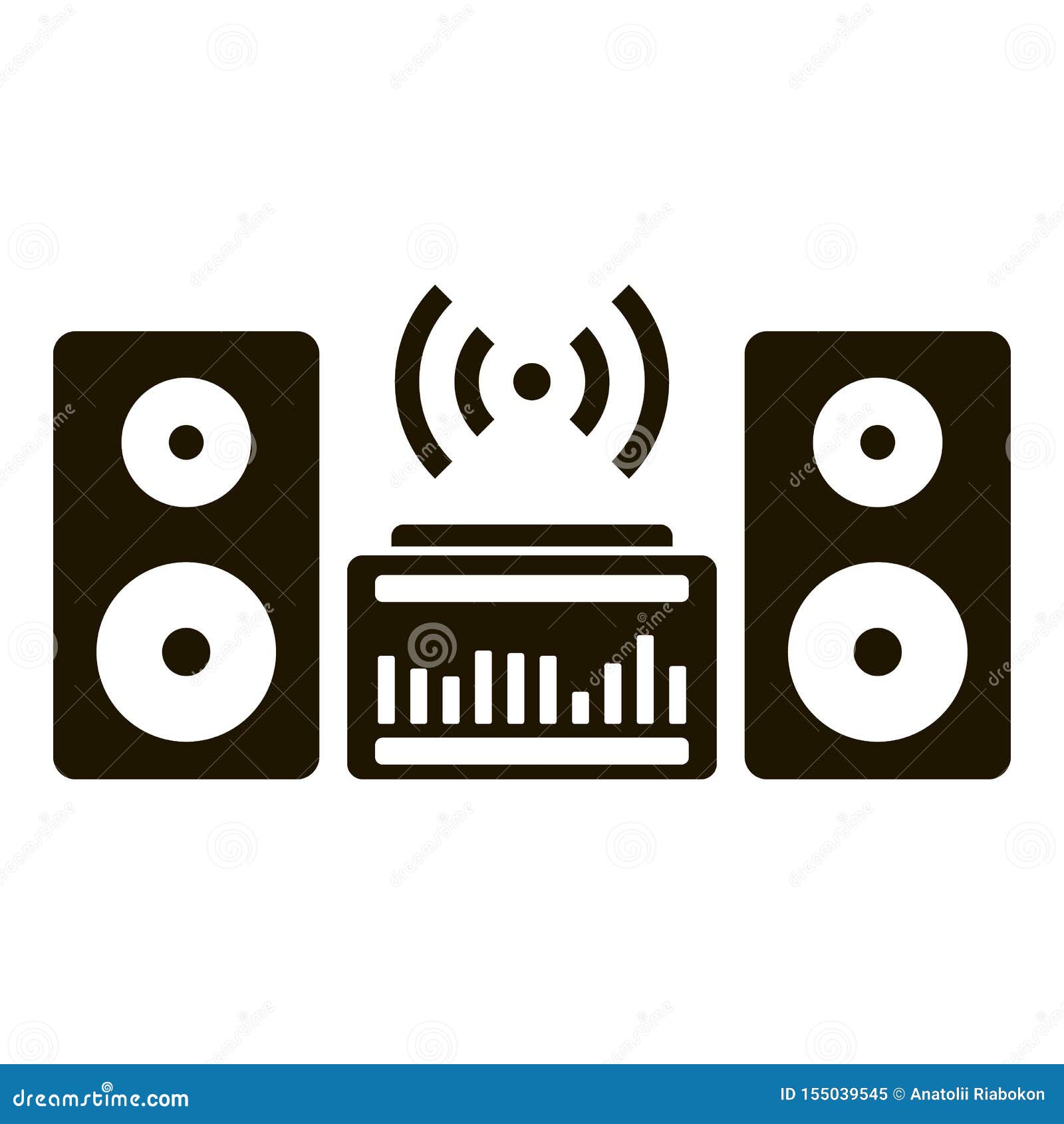 Sound System Icon, Simple Style Stock Vector - Illustration of ...